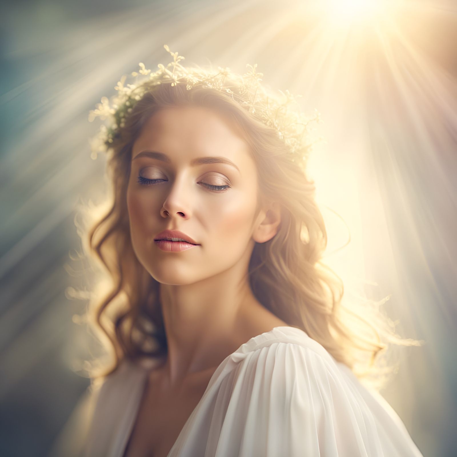 Beautiful lady - Radiant Woman in Divine Sunshine