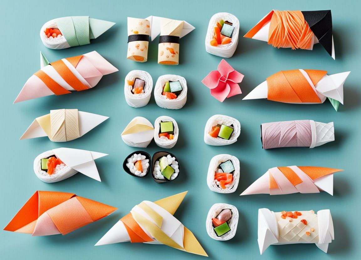 Origami Sushi Platter: Craft an origami sushi platter with delicate ...
