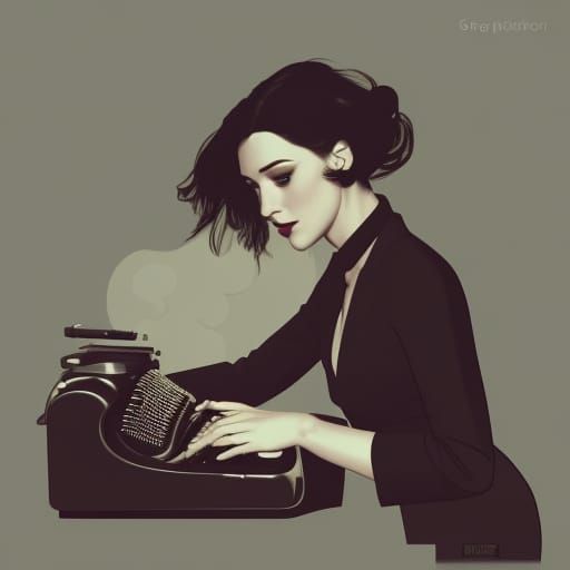 RETRO TYPEWRITER / PORTRAIT - AI Generated Artwork - NightCafe Creator