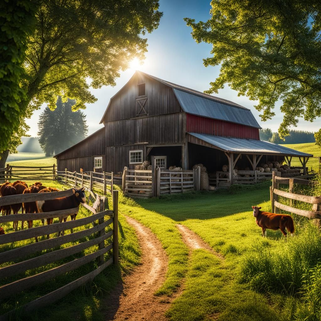 Cozy farm - AI Generated Artwork - NightCafe Creator