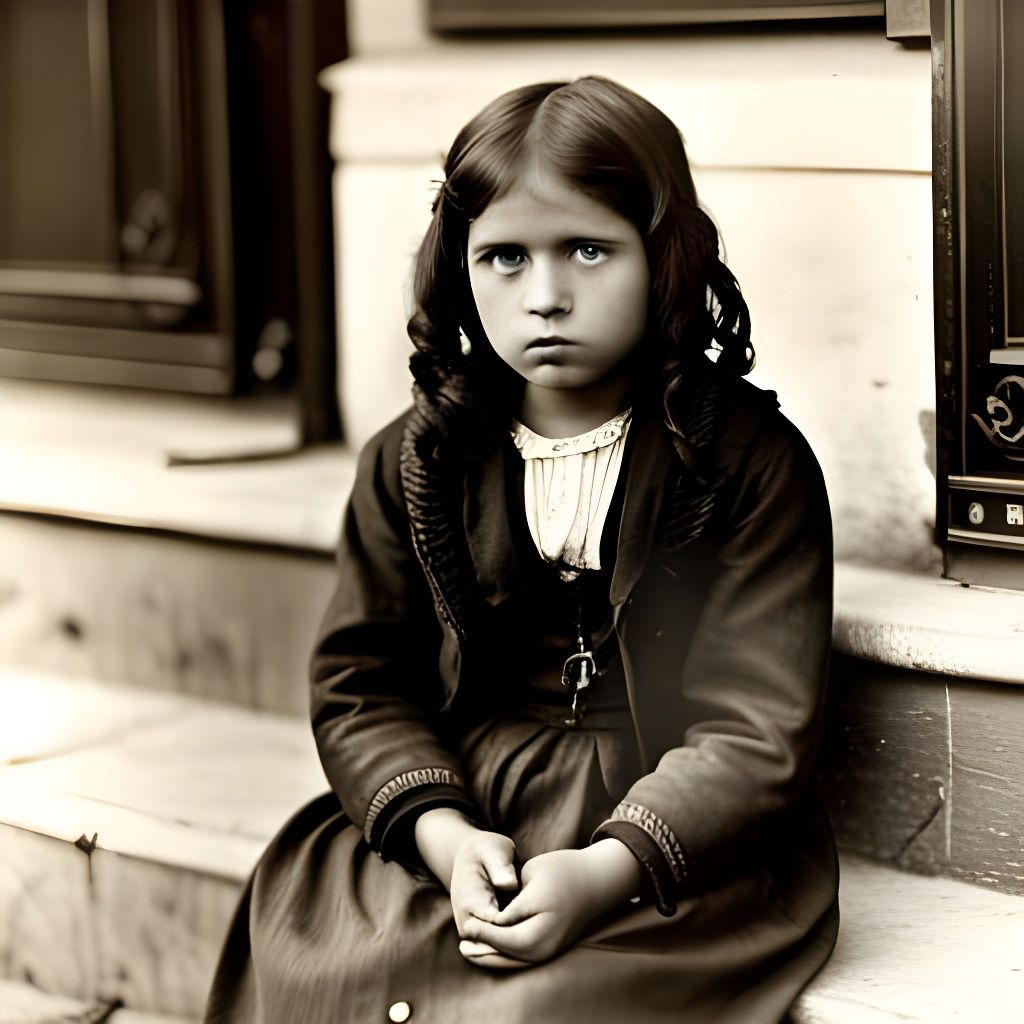 A Girl on a Stoop - AI Generated Artwork - NightCafe Creator