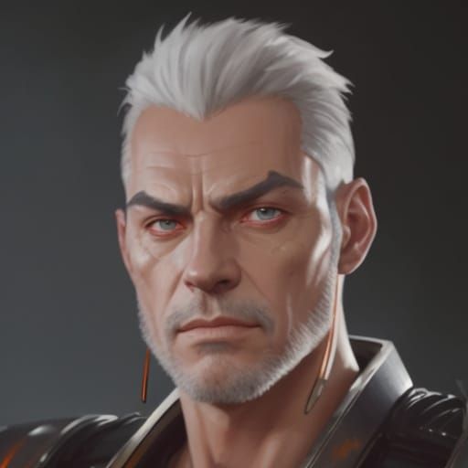 Vibrant Concept Art. Close-up portrait. of a male sci-fi protagonist ...