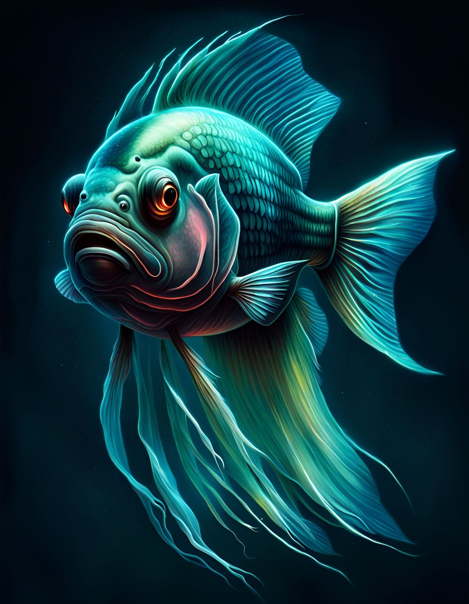 Deep-sea Fish - AI Generated Artwork - NightCafe Creator