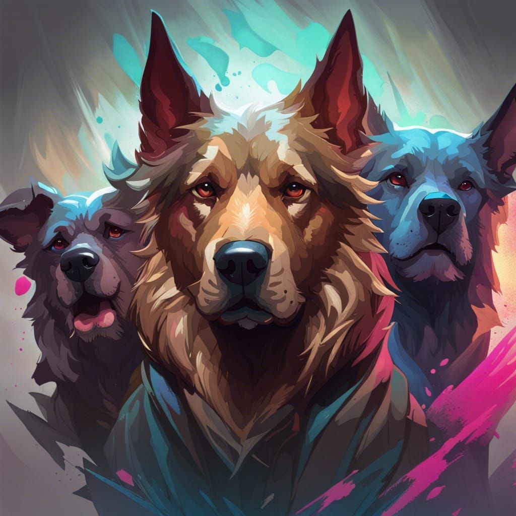 Malicious dogs eagerly await our demise - AI Generated Artwork ...