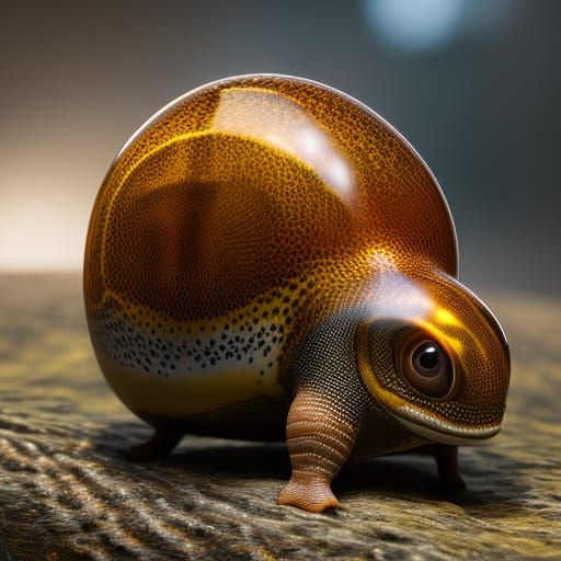 Photorealism Perfect Giant Snail, "giant african land snail ...