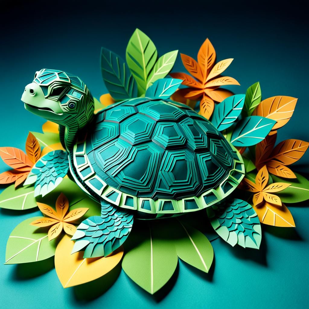 paper turtle - AI Generated Artwork - NightCafe Creator