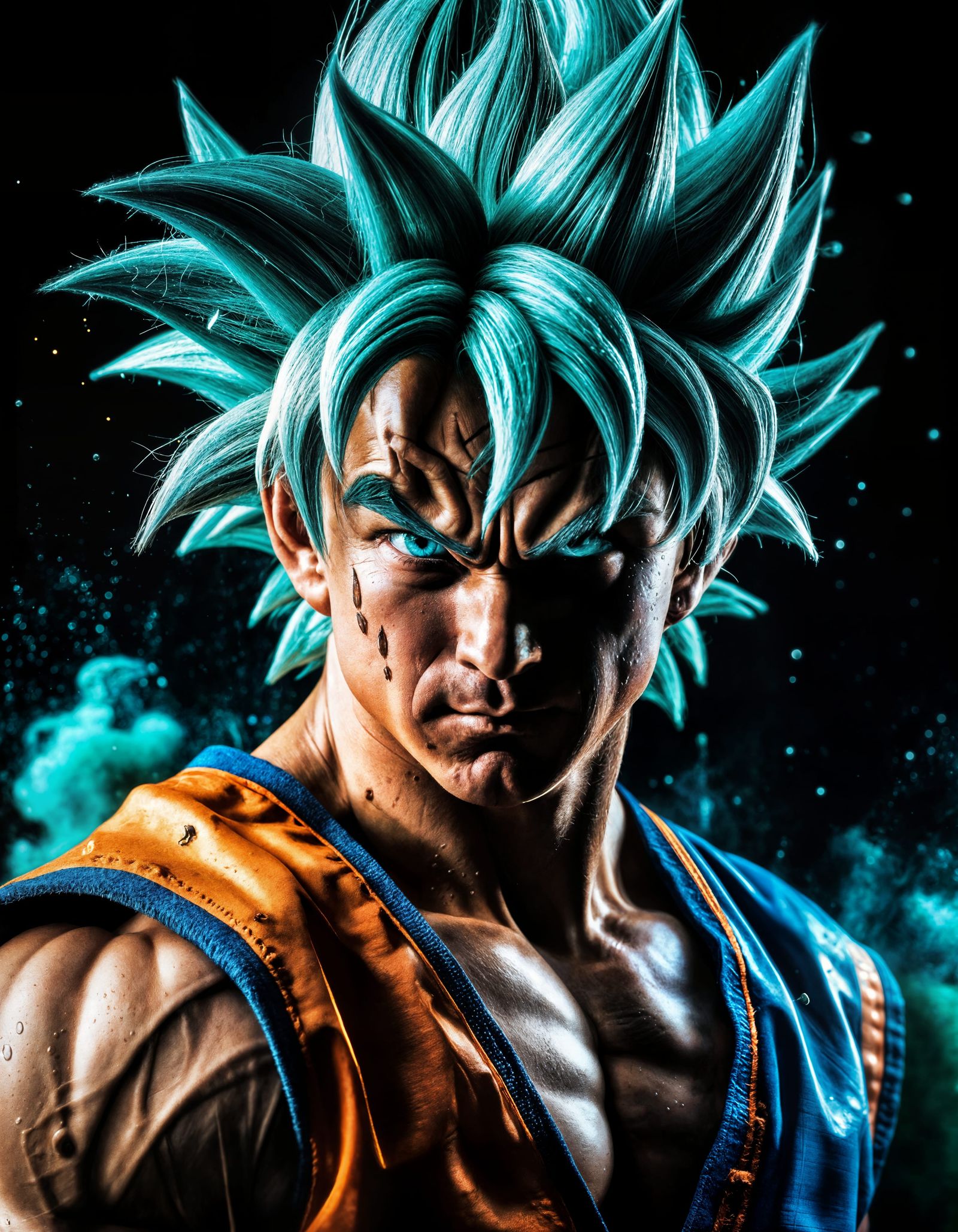 Goku SSJ4 - Ultra-Realistic Super Saiyan in Human Form