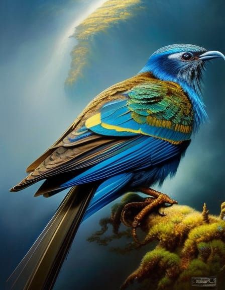 Blue bird - AI Generated Artwork - NightCafe Creator