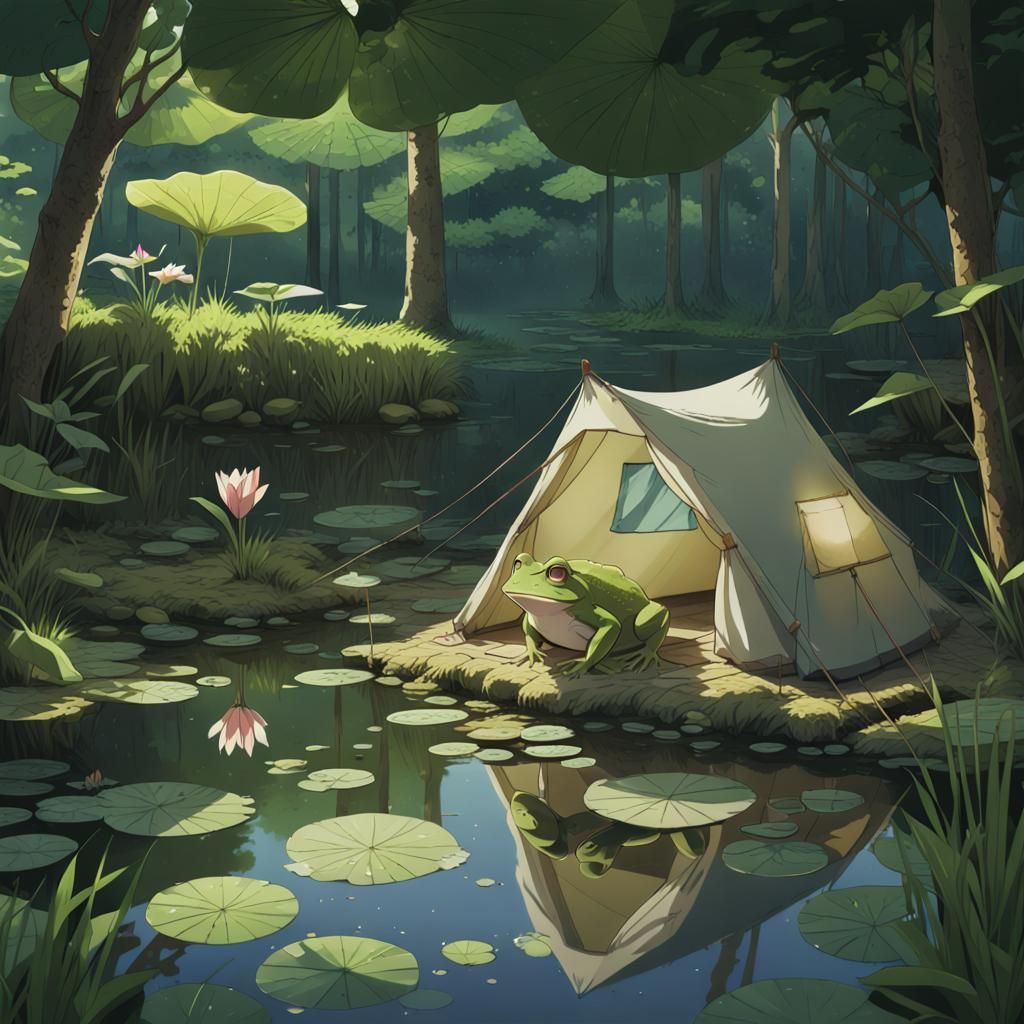 Quiet Pond - AI Generated Artwork - NightCafe Creator