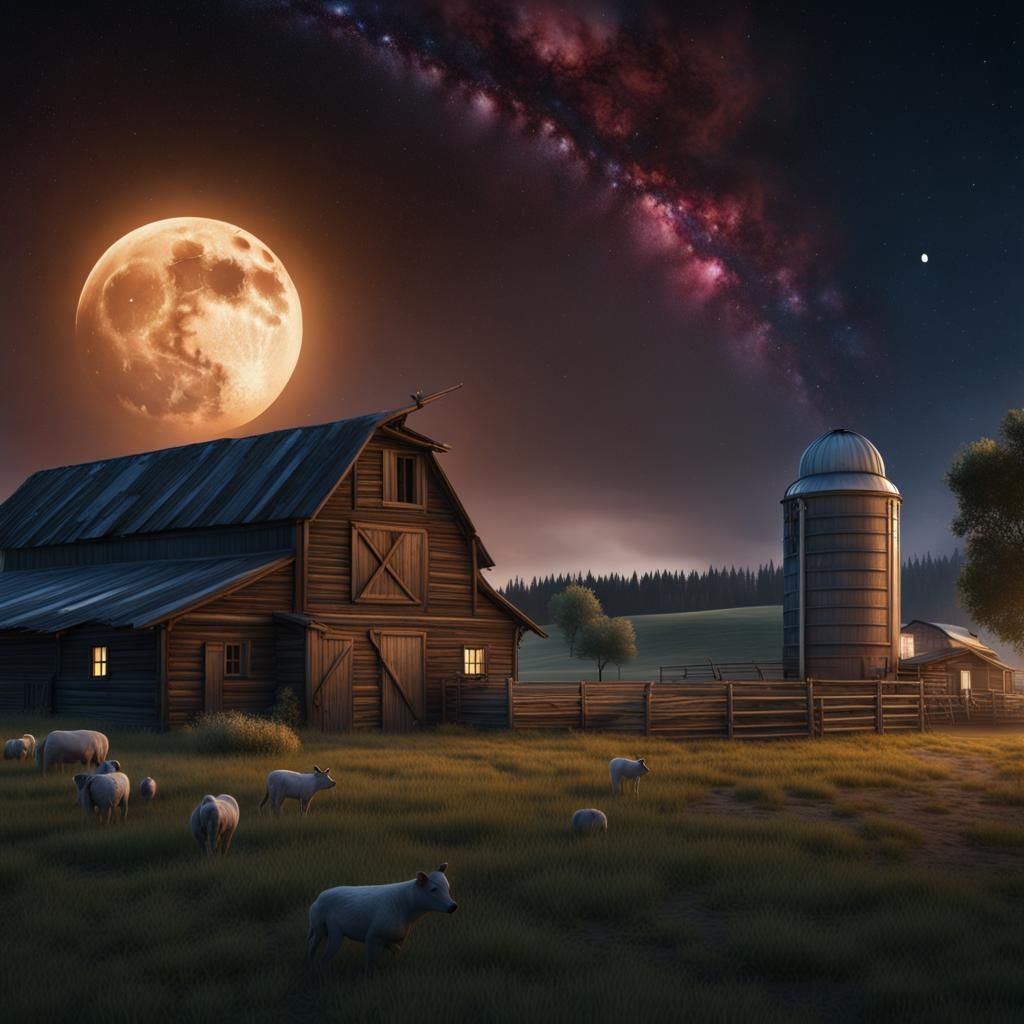 highly detailed realistic image of a farm in Montana - AI Generated ...