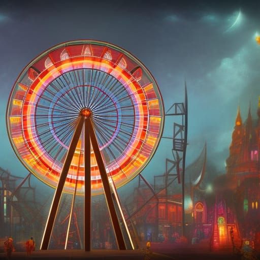Ferris Wheel Time Lapse - AI Generated Artwork - NightCafe Creator