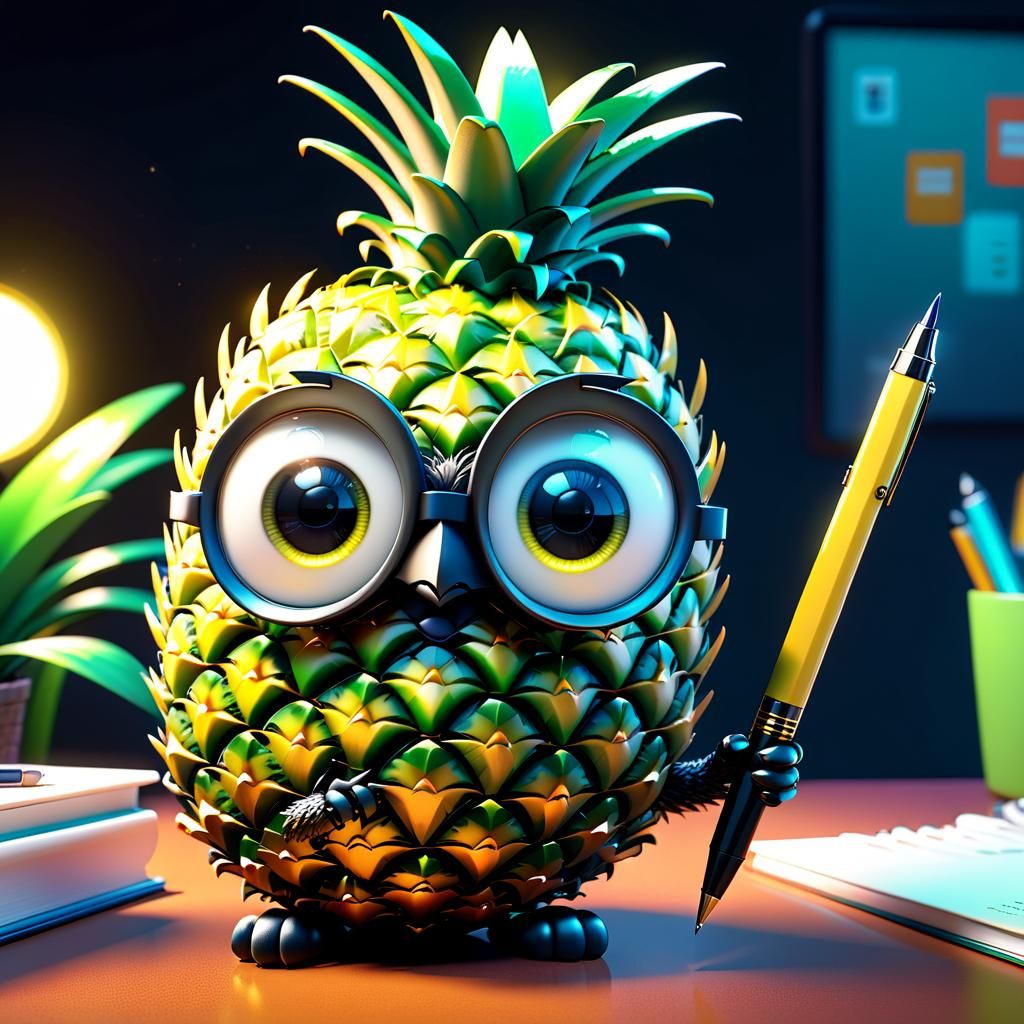 Pineapple-pen - AI Generated Artwork - NightCafe Creator