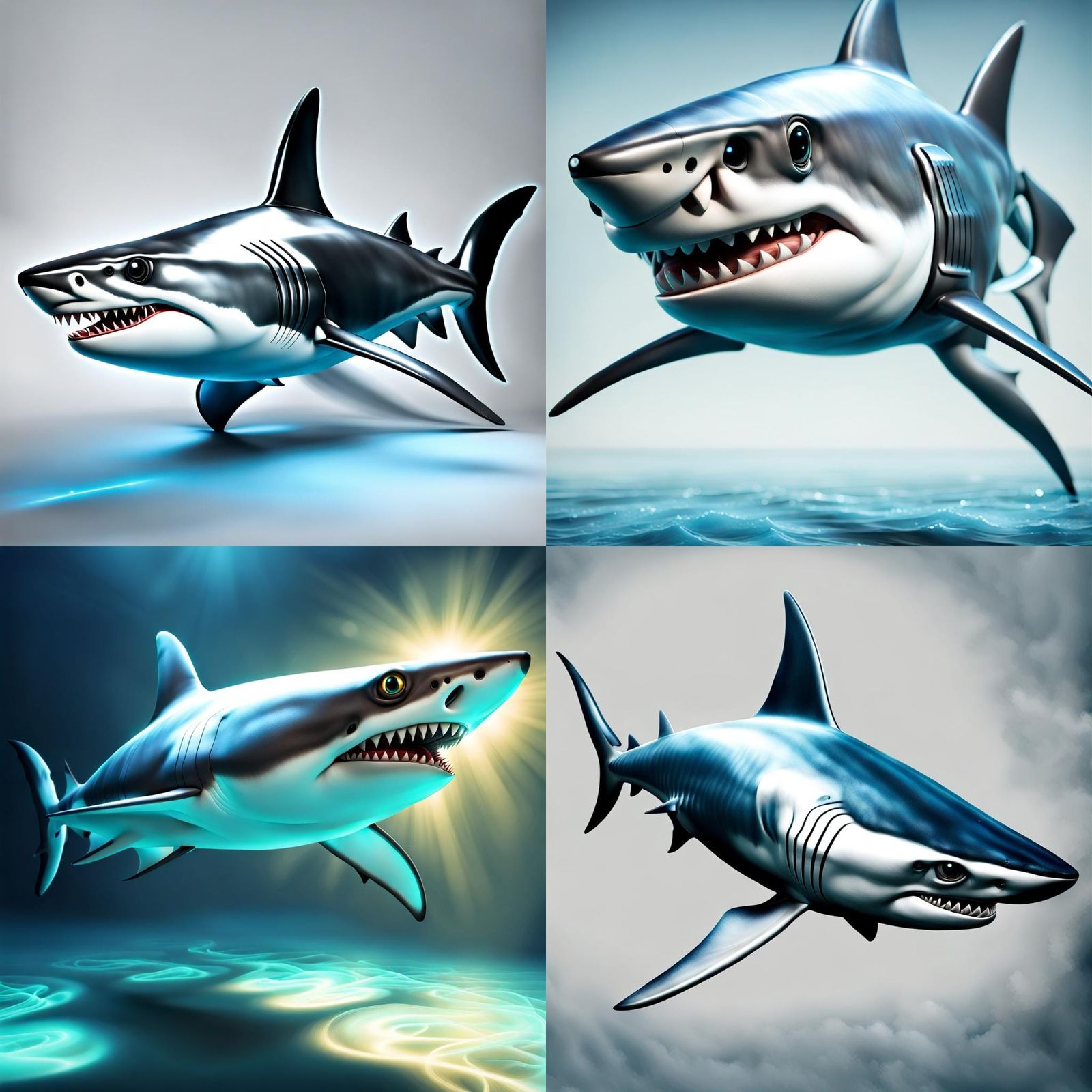 Sharks - AI Generated Artwork - NightCafe Creator