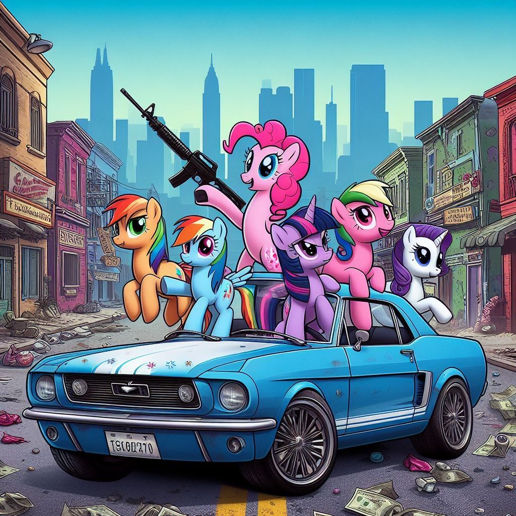 My Little Pony GTA - AI Generated Artwork - NightCafe Creator