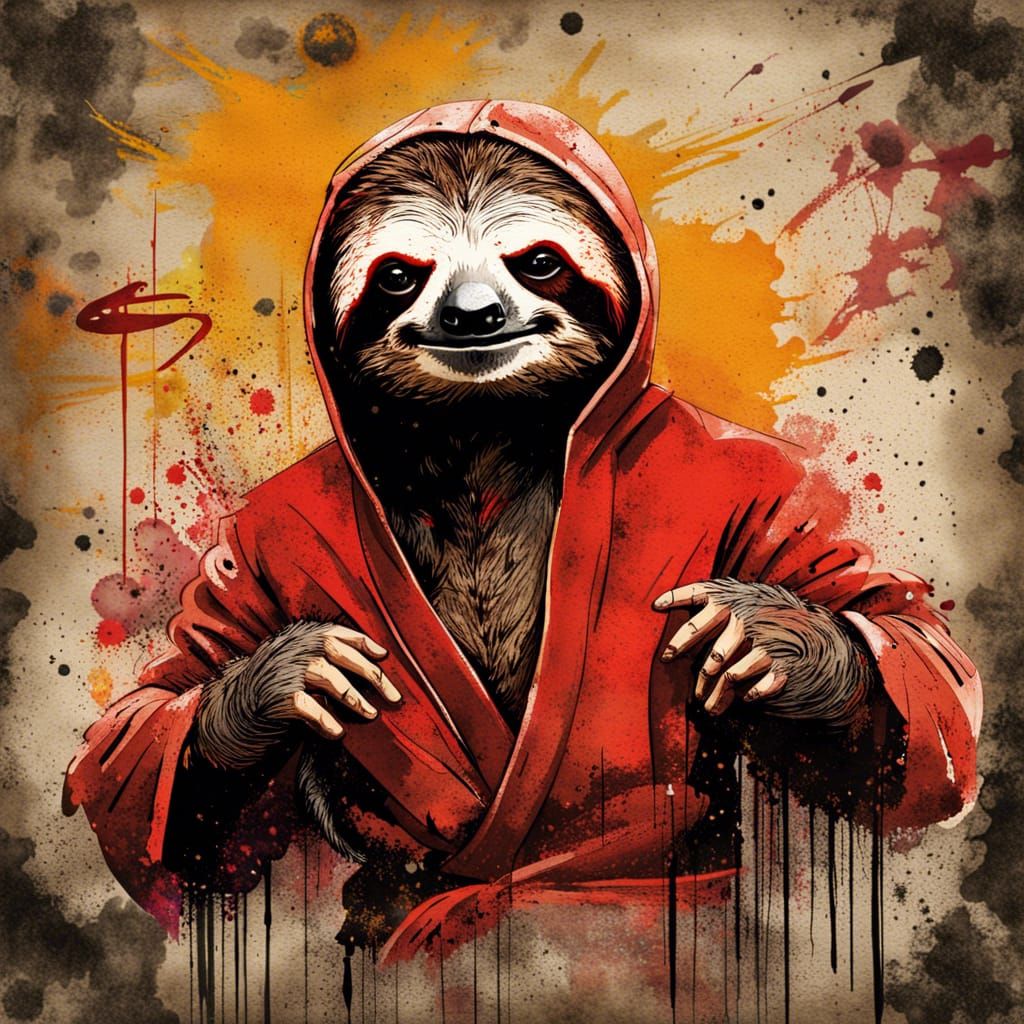 Fierce sloth 🦥 - AI Generated Artwork - NightCafe Creator