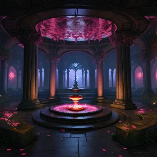 Surreal Temple Sanctuary in Whispers of Elegance - AI Art