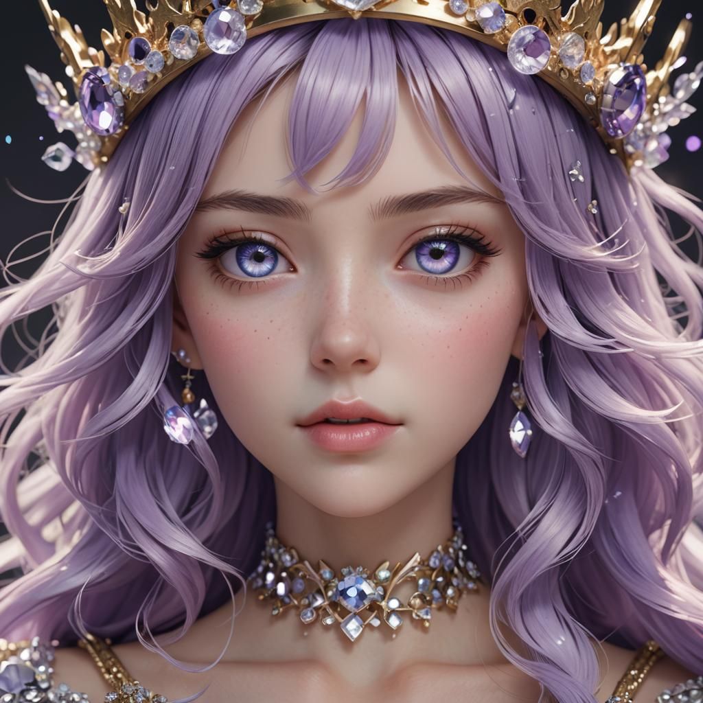 Crown Princess Lilac - AI Generated Artwork - NightCafe Creator