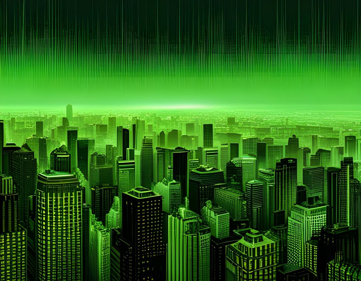 Binary City - AI Generated Artwork - NightCafe Creator