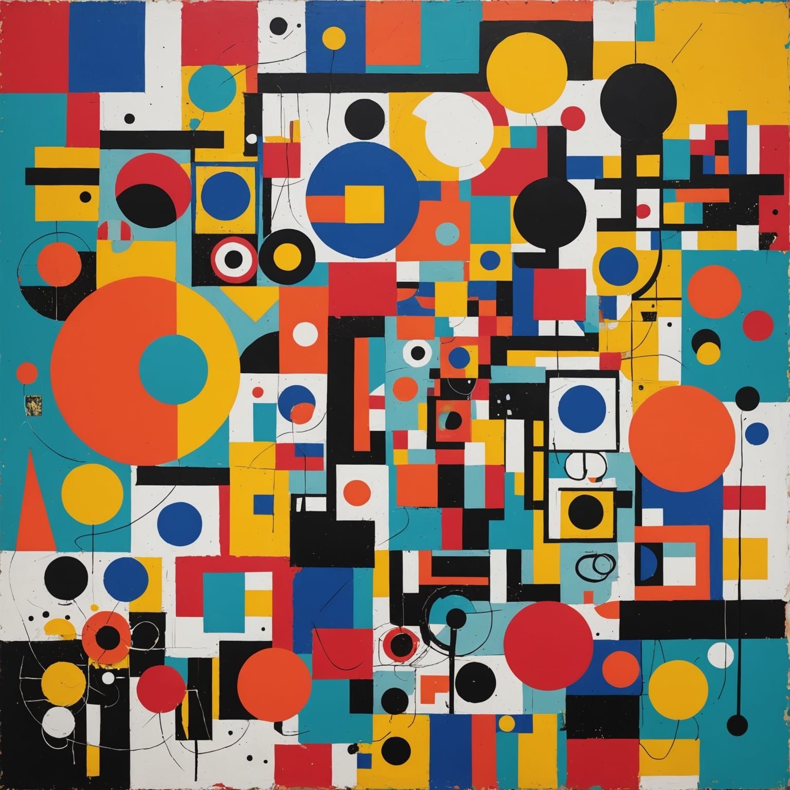 Vibrant Neo-Expressionist Art Piece with Layered T... - AI Art