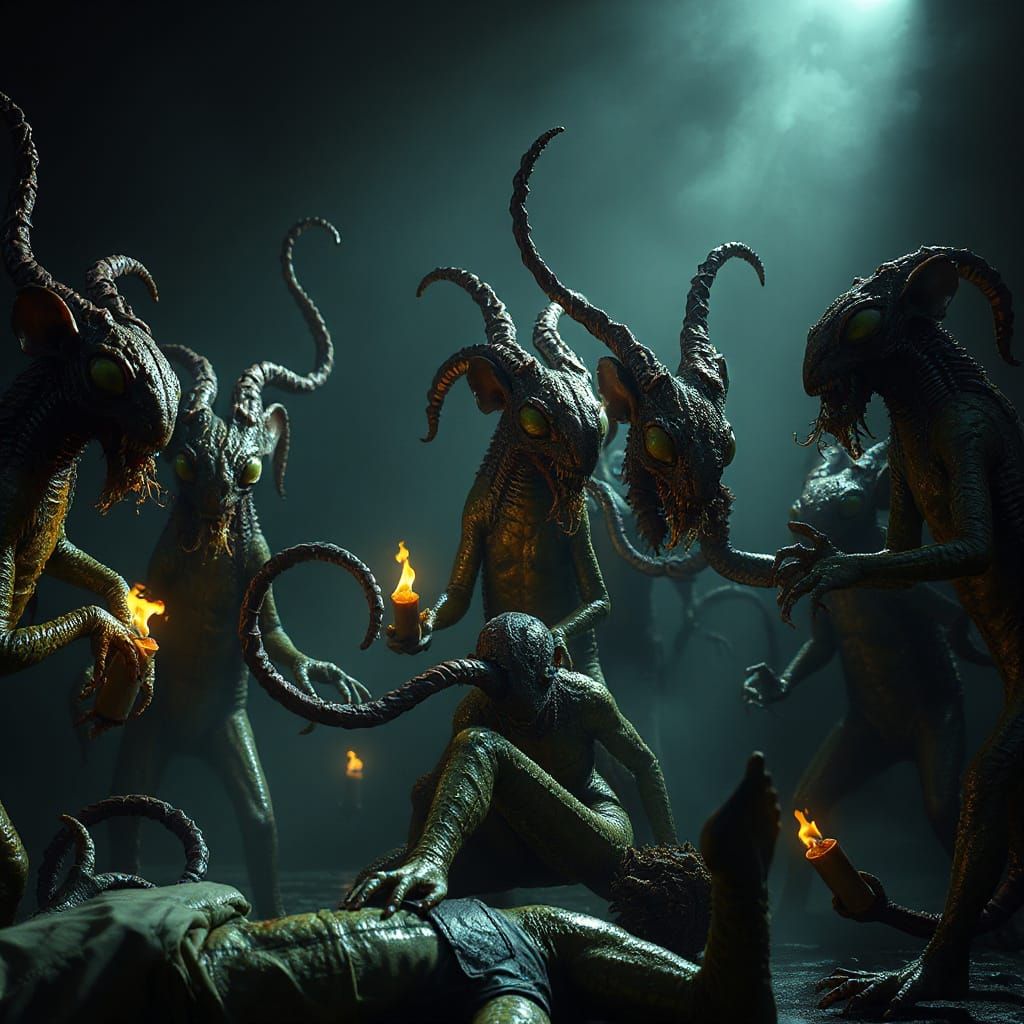 monsters 2 - Grotesque Alien Pickles Converge on Human Prey ...