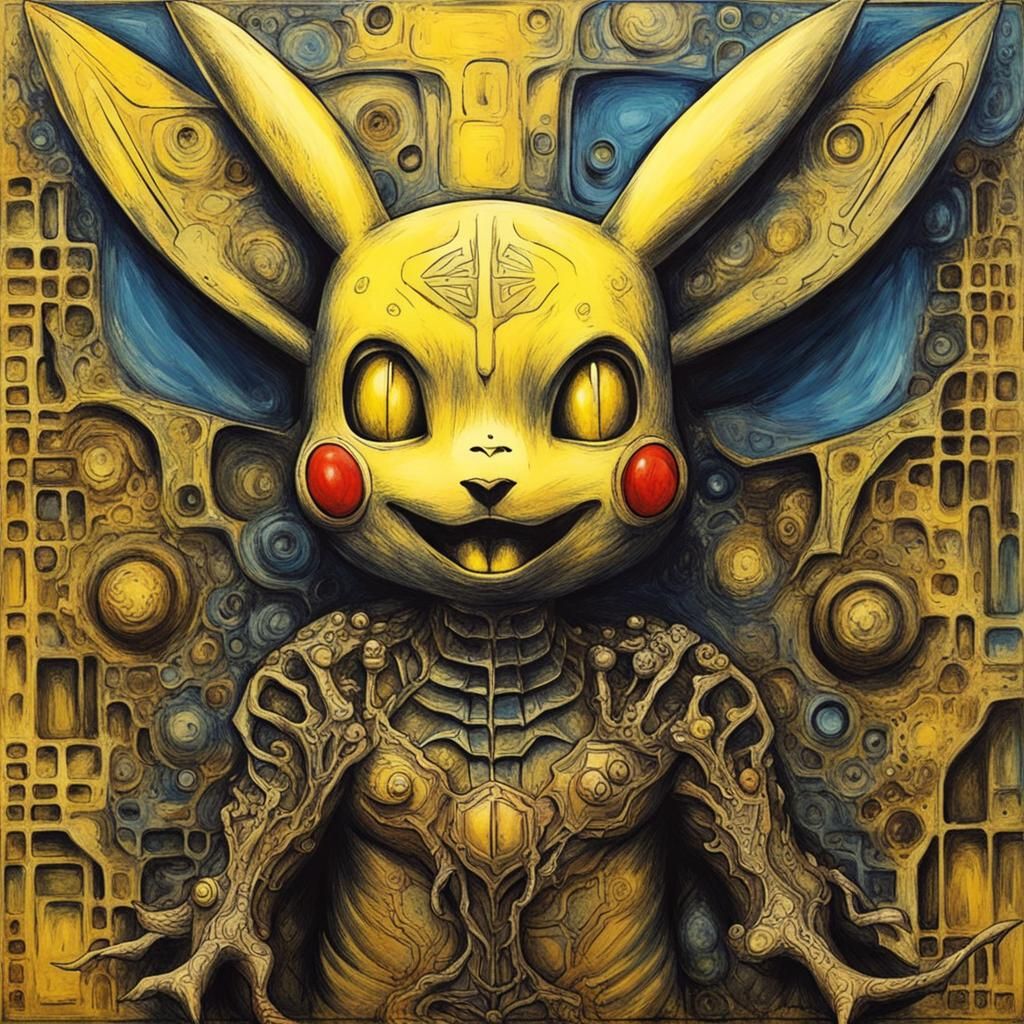 Smiling Pikachu ☺️😁 - AI Generated Artwork - NightCafe Creator