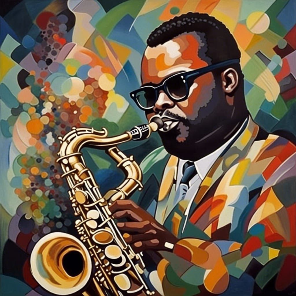 Rahsaan Roland Kirk in concert - AI Generated Artwork - NightCafe Creator