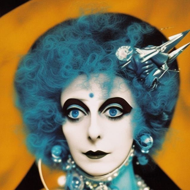 Luisa Casati Aquamarine Space Empress - AI Generated Artwork ...