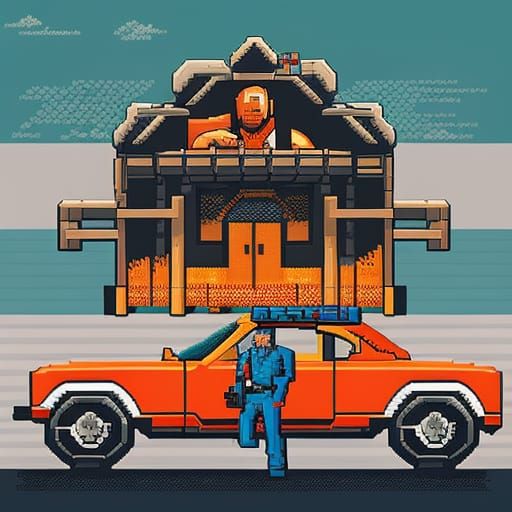 GTA pixel art style - AI Generated Artwork - NightCafe Creator