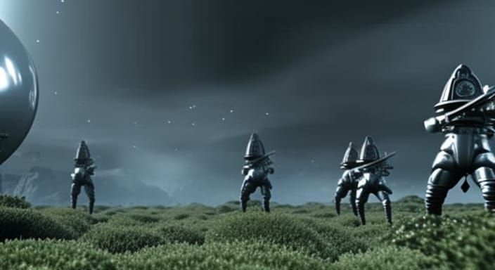 The alien invaders from outer space looked like something out of a Grade B science fiction movie ...