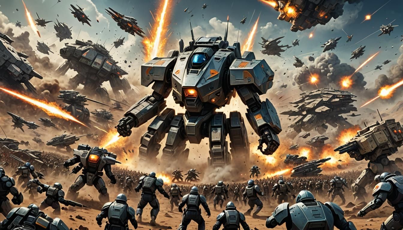 scifi battlefield - AI Generated Artwork - NightCafe Creator