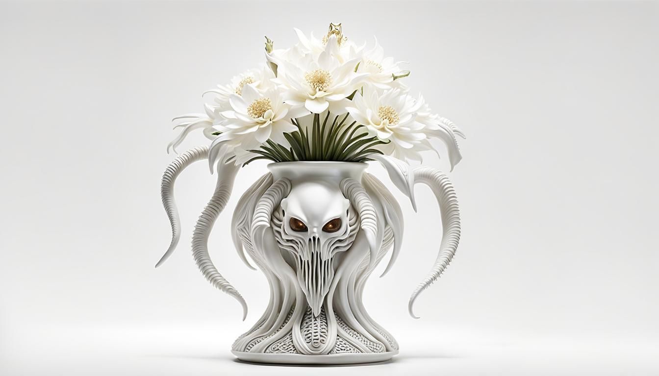 Symbiote Xenomorph Ceramic (flower vase: 2): A striking ceramic ...