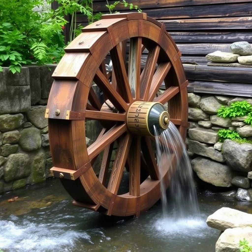waterwheel - Ancient Waterwheel in Motion