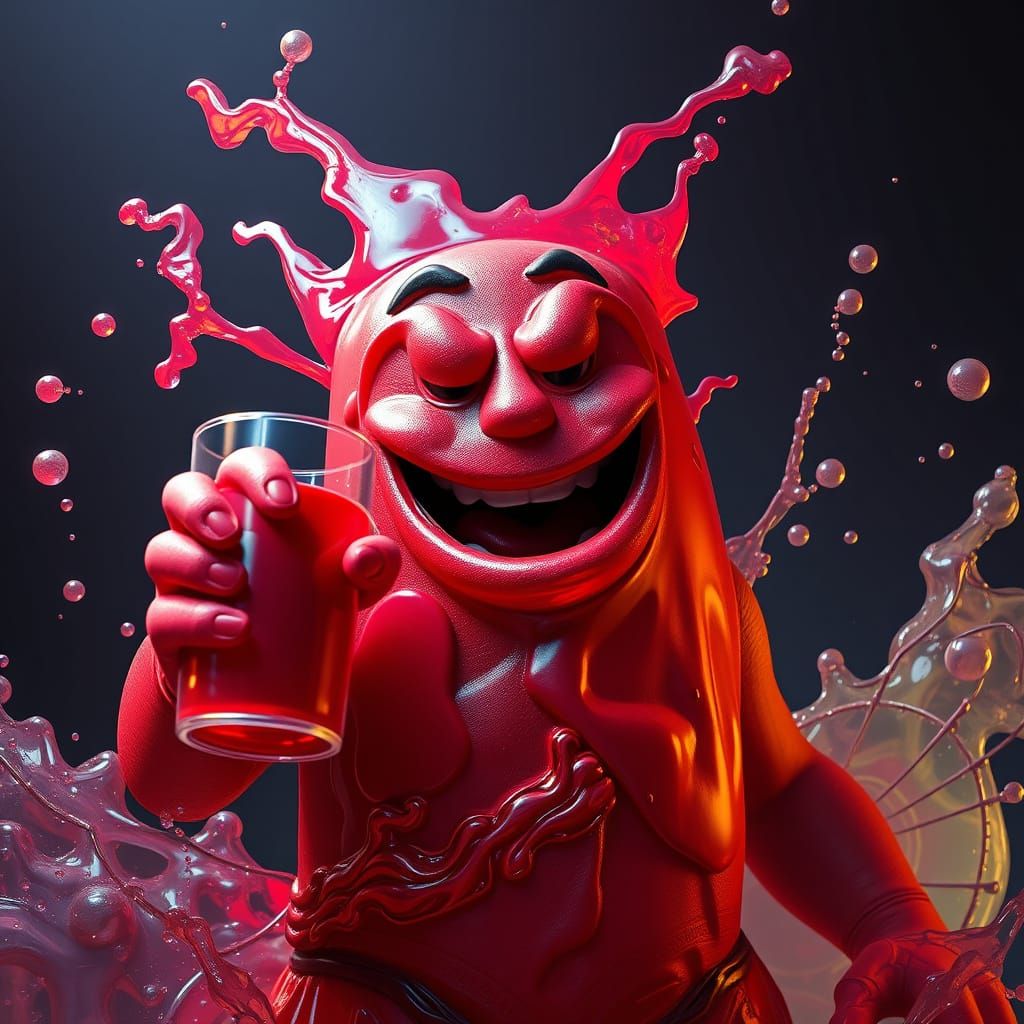 Kool-Aid Man - Kool-Aid Man in Vibrant Fantasy Realm