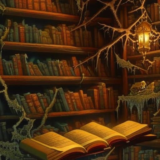 Spooky Library 2 - AI Generated Artwork - NightCafe Creator