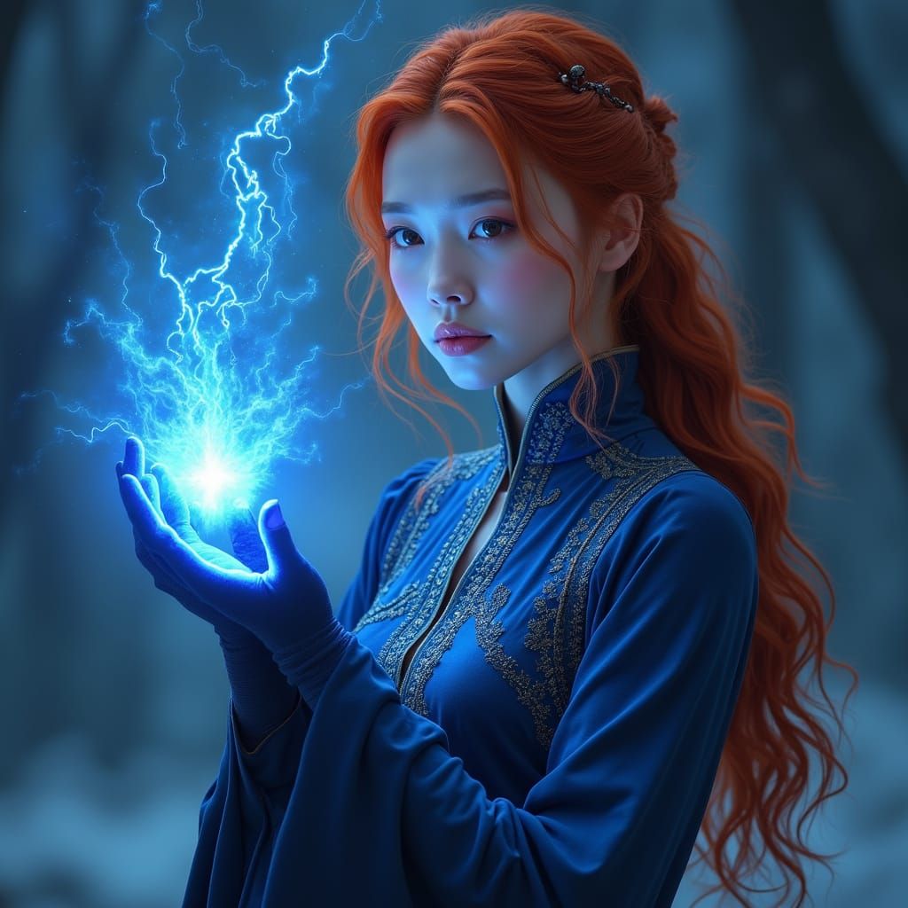 Elegant Shallan Davar in Enchanted Evening Attire - AI Art