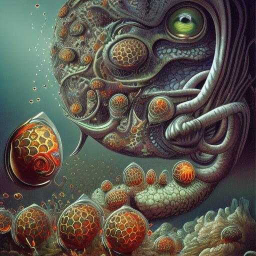 An ordinary biomechanical fish swimming through jelly batting off ...