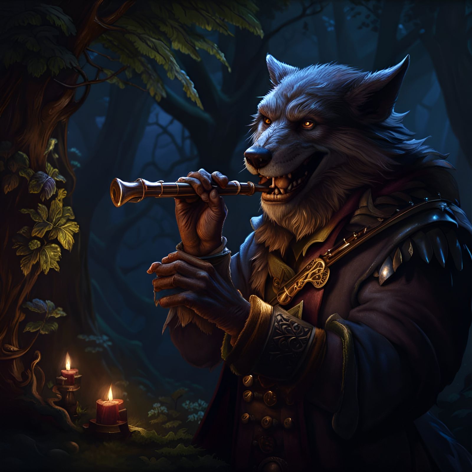 Werewolf Bard - AI Generated Artwork - NightCafe Creator