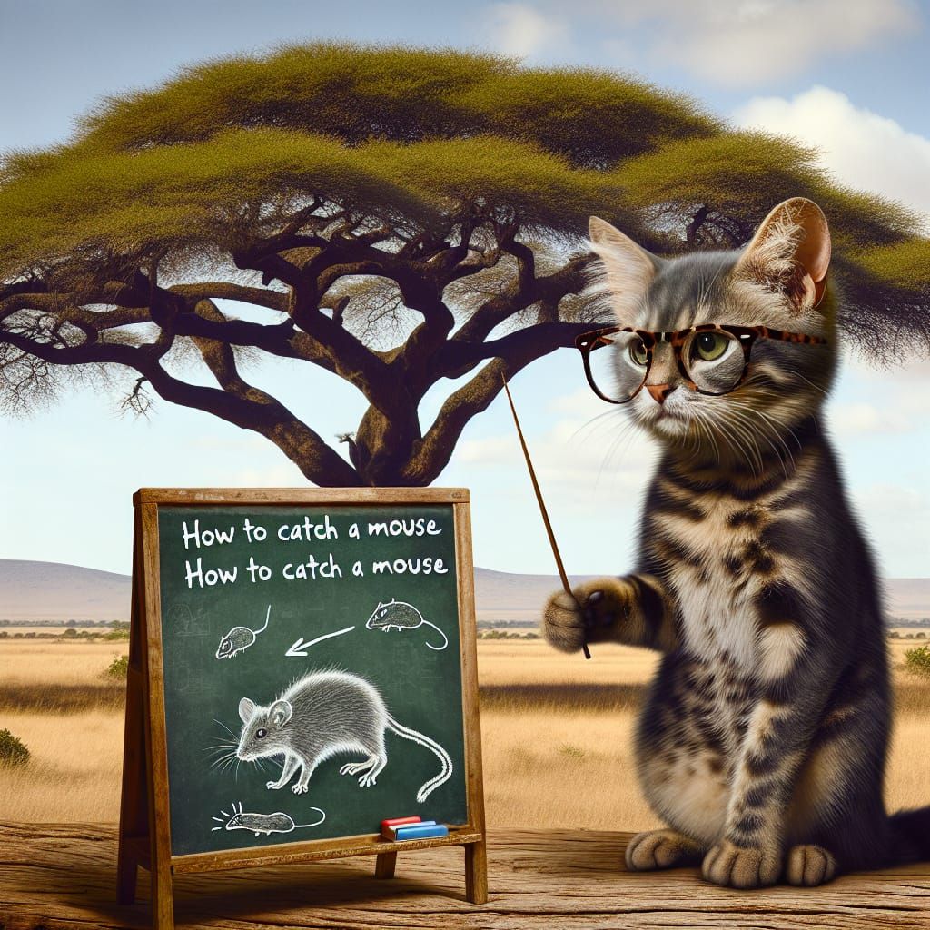 Cat Teacher - AI Generated Artwork - NightCafe Creator