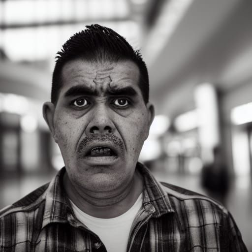 Mexican dad at the mall is possessed by the devil - AI Generated ...