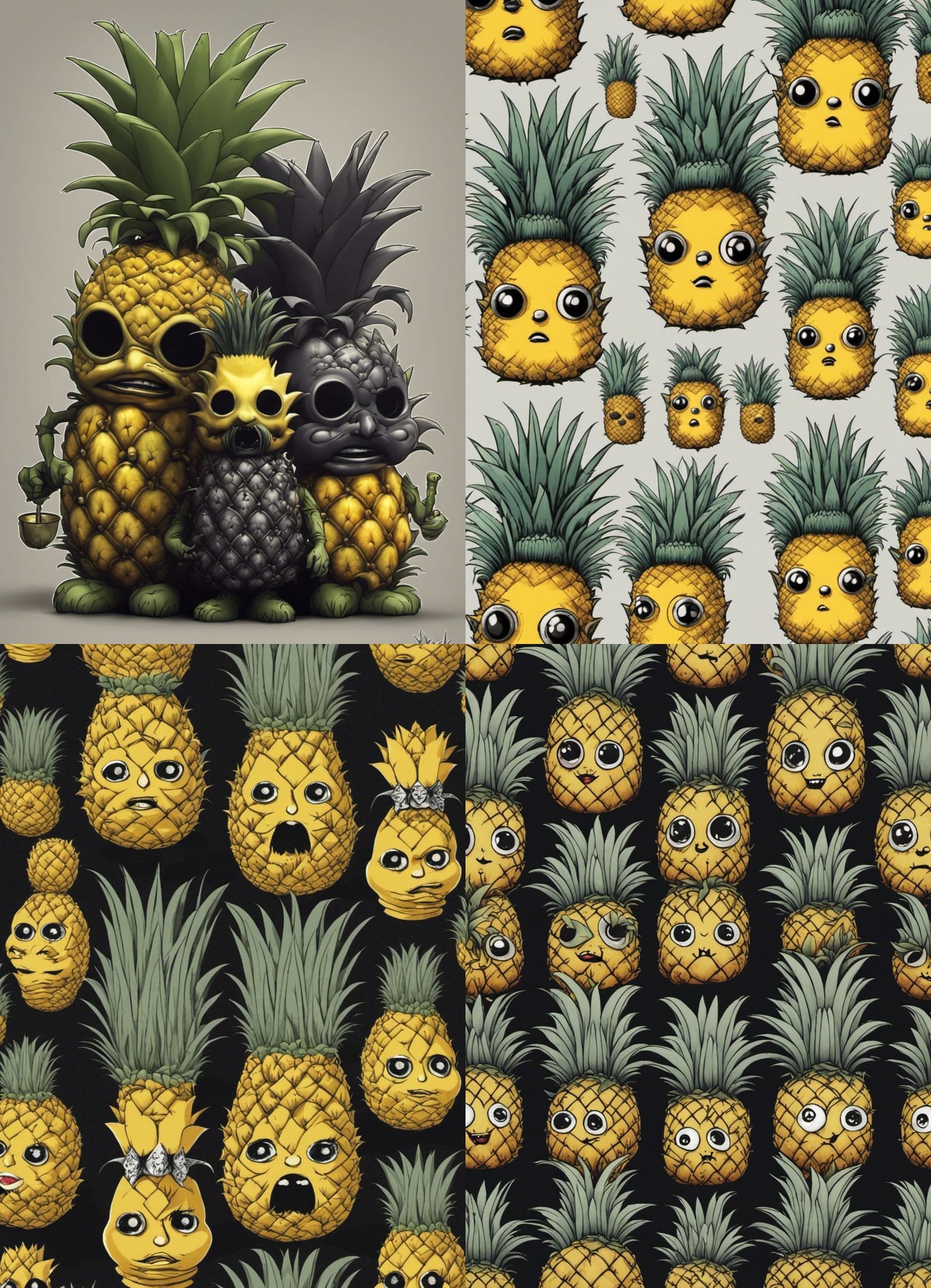 Little pineapple people gothic Art - AI Generated Artwork - NightCafe ...