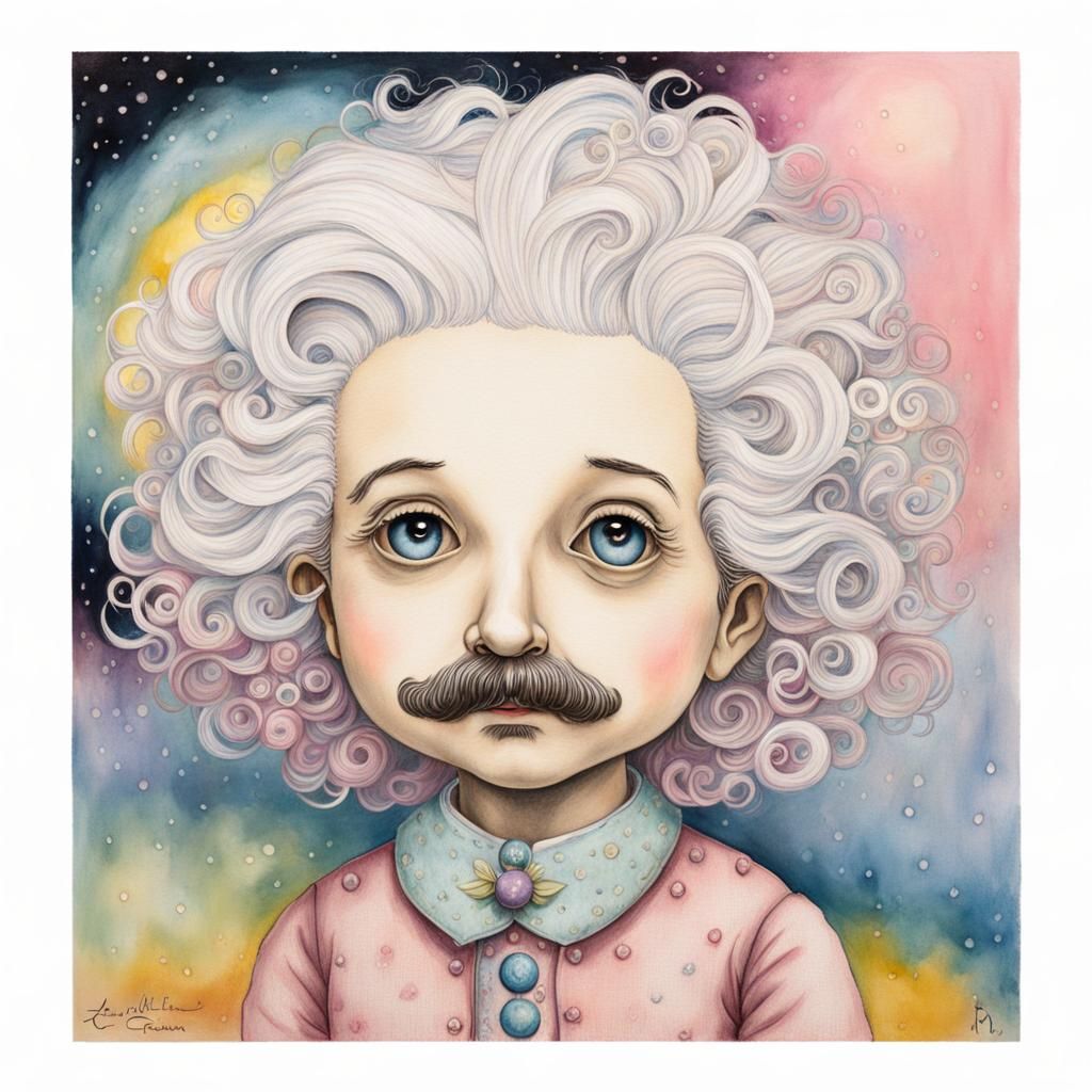 Cute Einstein - AI Generated Artwork - NightCafe Creator