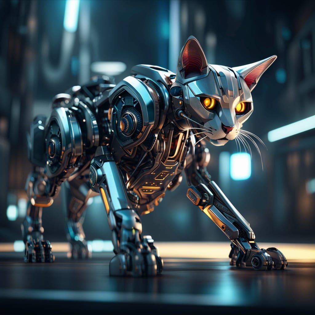 Self-Regulating Cat Bot - AI Generated Artwork - NightCafe Creator