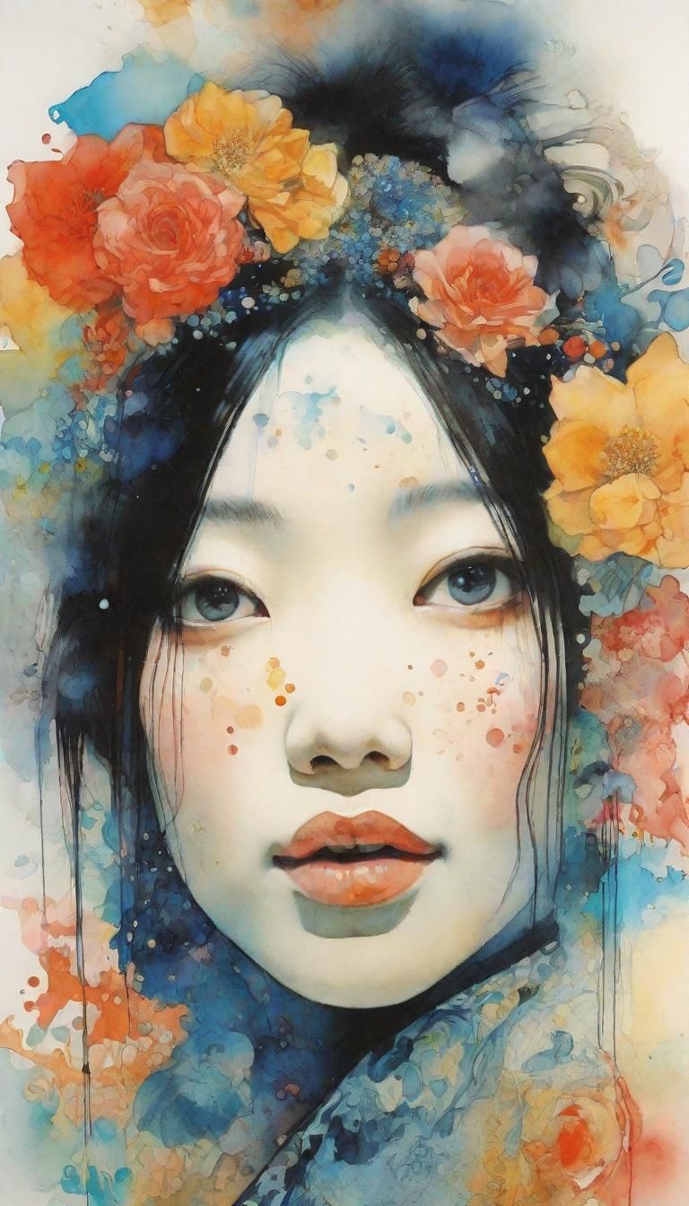 Watercolor Style Portrait - AI Generated Artwork - NightCafe Creator