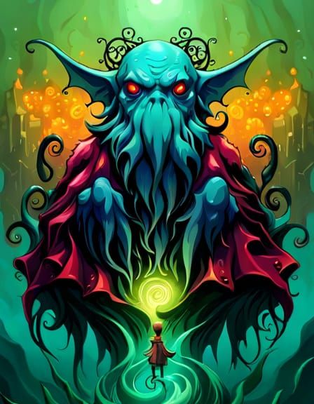 Cthulhu, modern comics style - AI Generated Artwork - NightCafe Creator