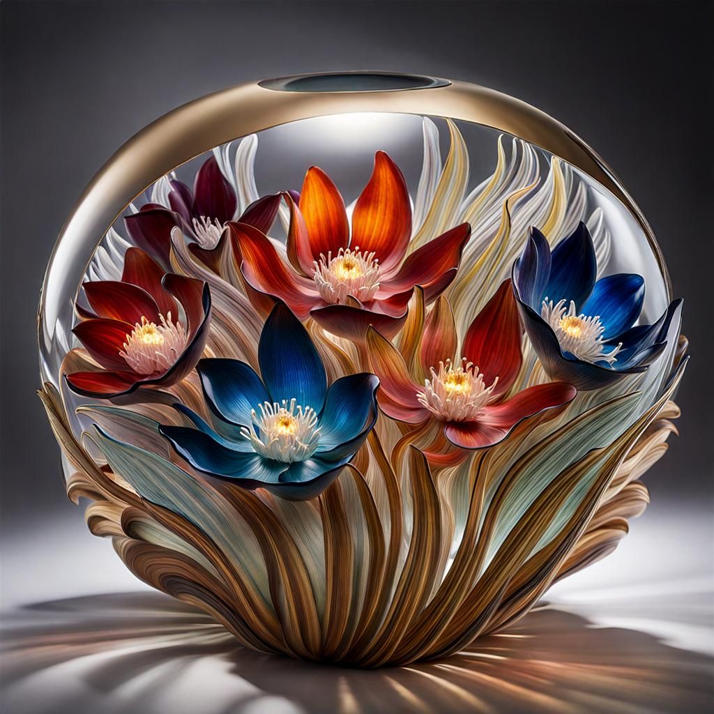 Ethereal Glass Symphony - AI Generated Artwork - NightCafe Creator