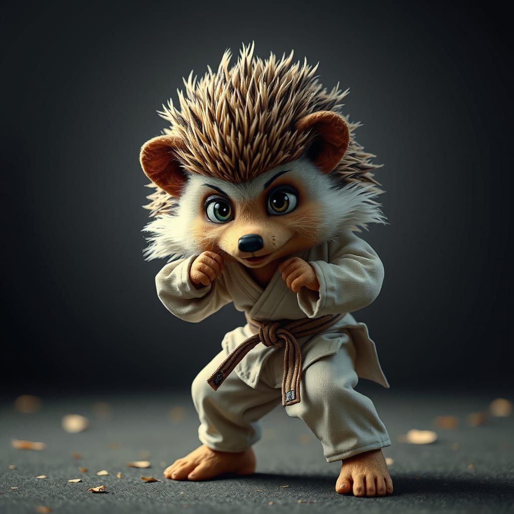 Karate Hedgehog- Daily challenge #961 - NightCafe