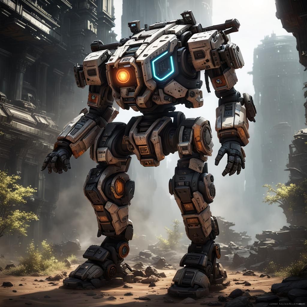 TitanFall-style mech based on Tone from Titan Fall but with more armor ...