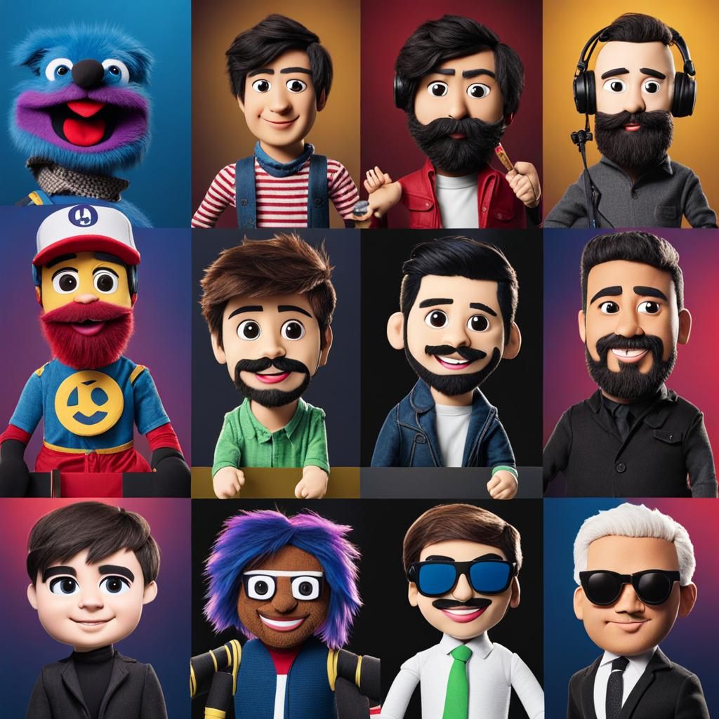 Puppet versions of all your favorite YouTubers - AI Generated Artwork ...