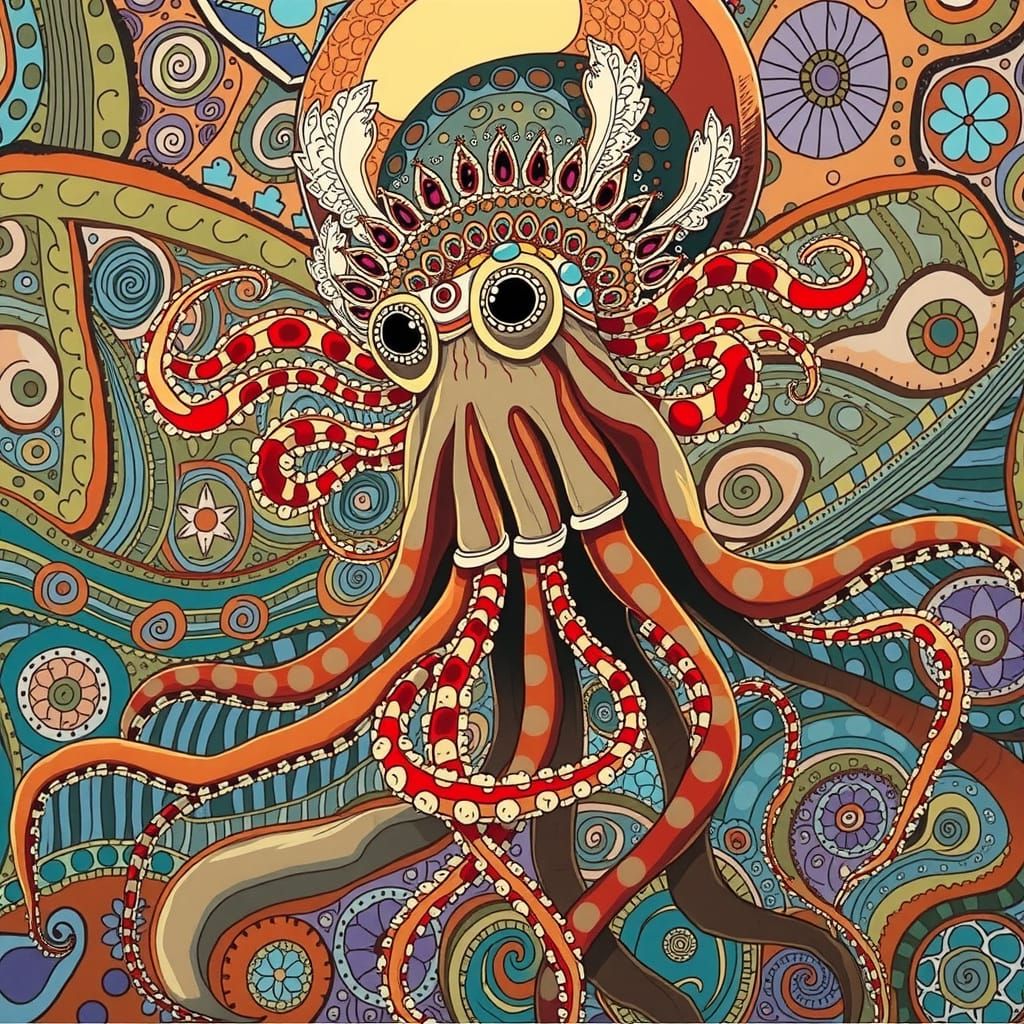 Surreal Zentangle Artwork Depicts a Majestic Giant... - AI Art