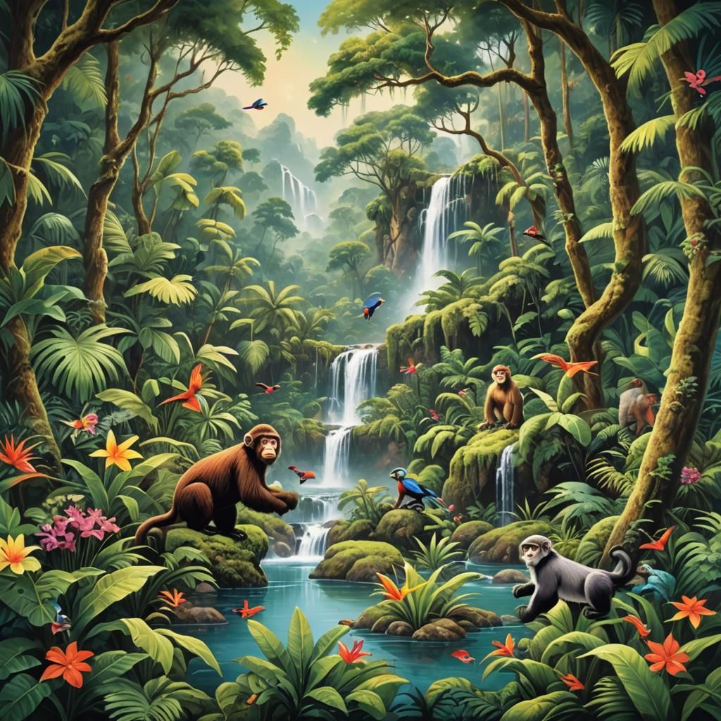Rainforest Scenes. - AI Generated Artwork - NightCafe Creator